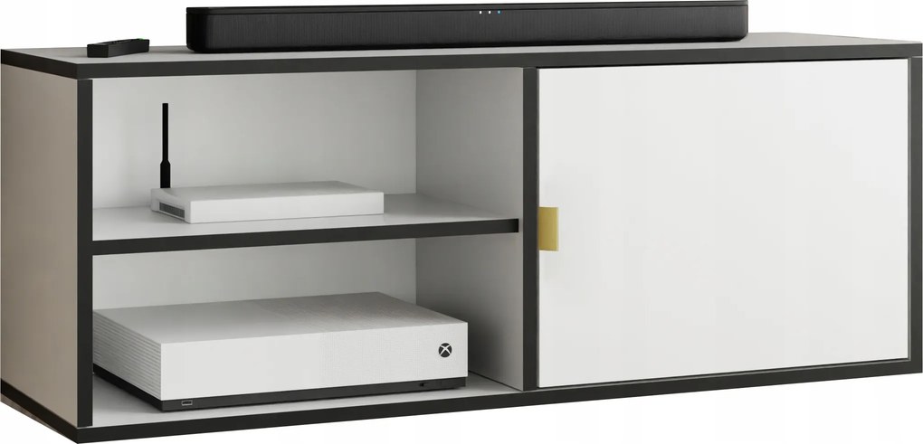 TV skříňka LUNO 2 otevřenáTV skříňka bílý