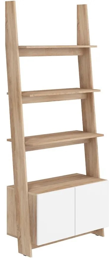 Regál Rack 80cm 1D Dub Sonoma/Bílá