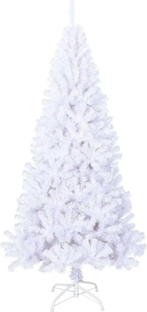 Umělý vánoční stromek s hustými větvemi bílý 210 cm PVC 321040