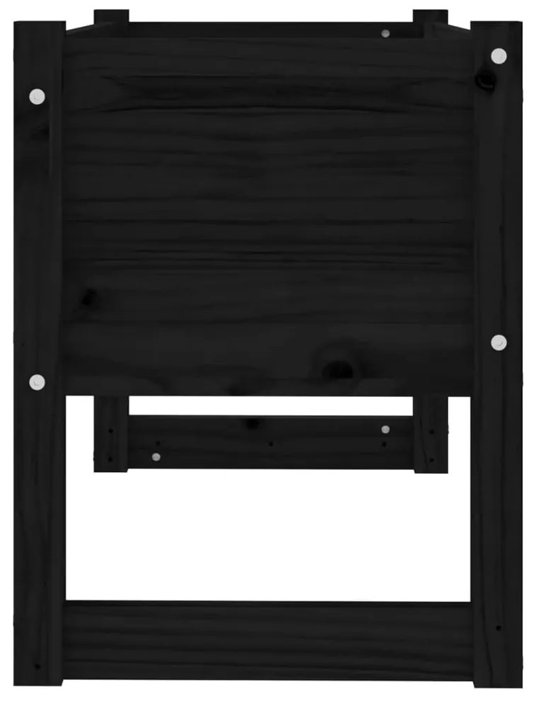 Truhlík Černá 78x40x52 cm masivní borové dřevo - Default Title