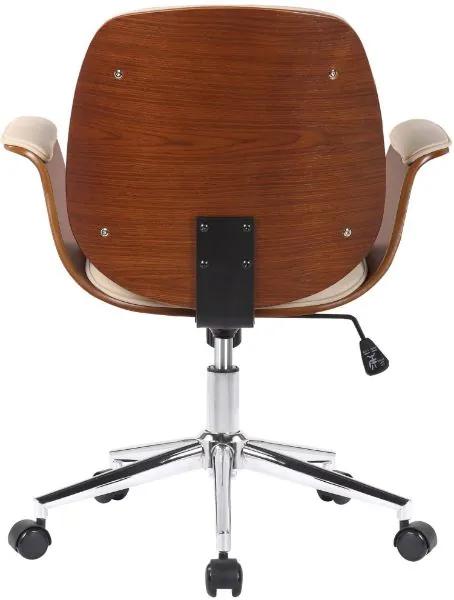 Kancelářská židle Mina ořech/krém