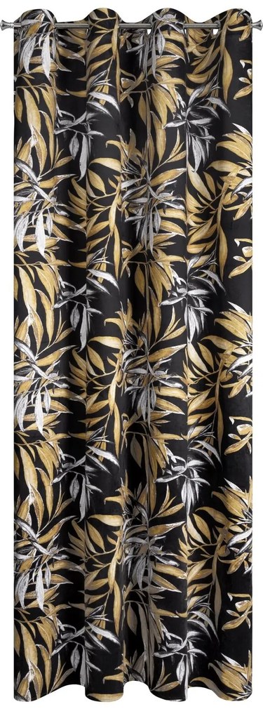 ZATEMŇOVACÍ ZÁVĚS NA KROUŽCÍCH PIERRE CARDIN ZOJA 140X250 CM VZOROVANÁ