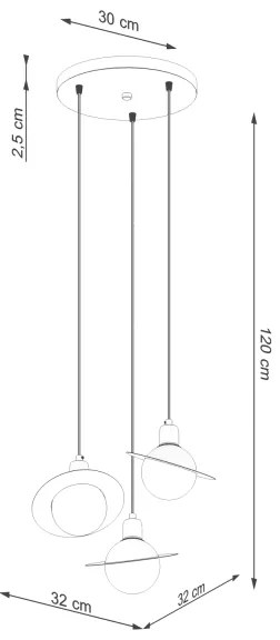 Sollux SL.1357 - Lustr na lanku HYPERION 3xG9/8W/230V bílá