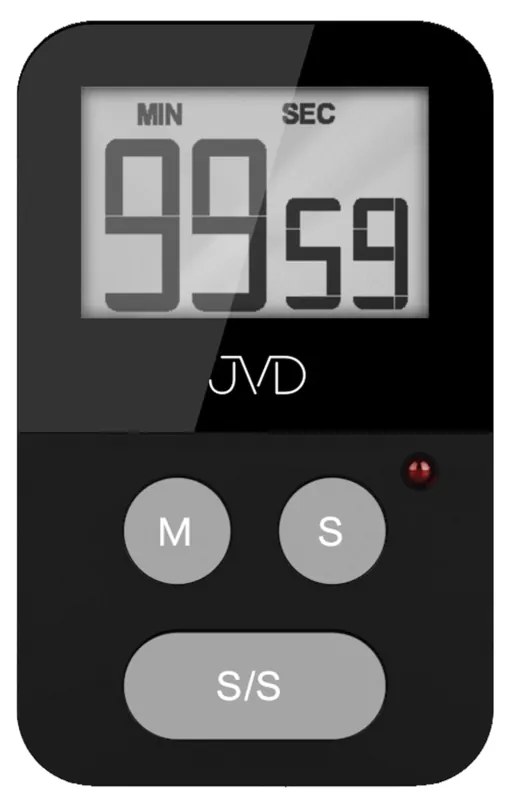 JVD Černá designová digitální kuchyňská minutka JVD DM269.2