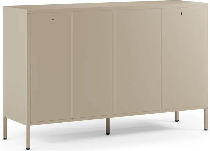Krémová kovová komoda 140x90x40 cm Fayna – Marckeric