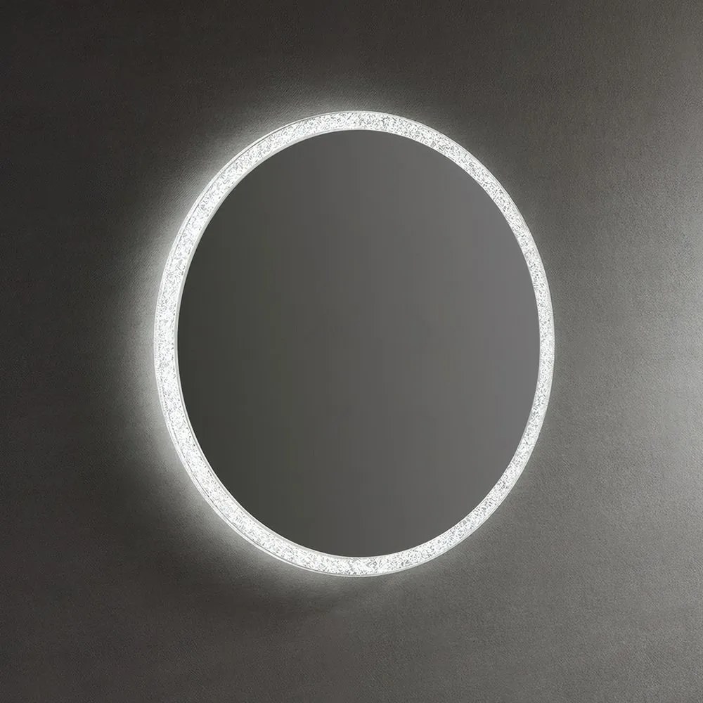 Tutumi Rea, kulaté LED zrcadlo 60cm, bílý rám, BL806, HOM-06912