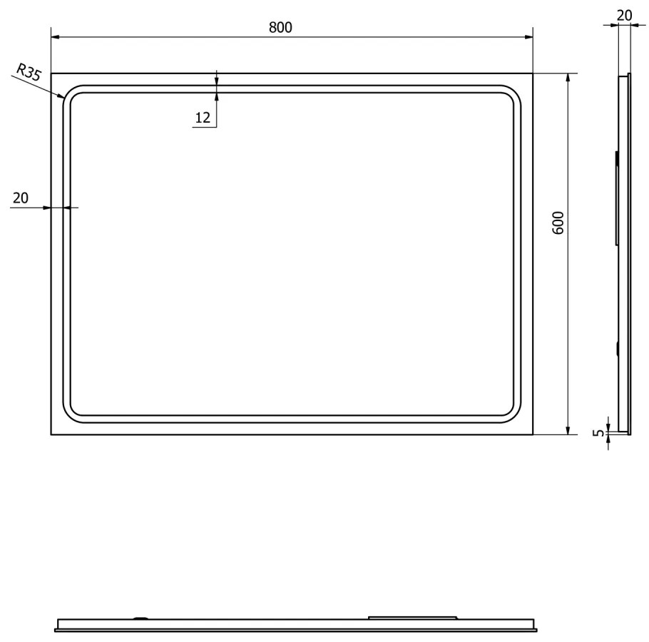 Sapho GEMINI zrcadlo s LED osvětlením 600x800mm GM060