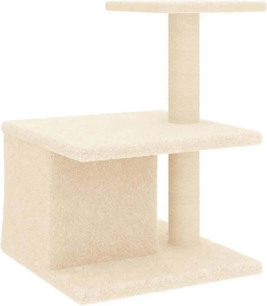 Škrabadlo pro kočky se sisalovými sloupky krémové 48 cm 171786