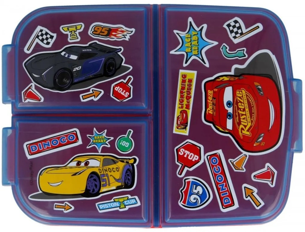 Multibox na svačinu Auta / Cars od Disney se 3 přihrádkami