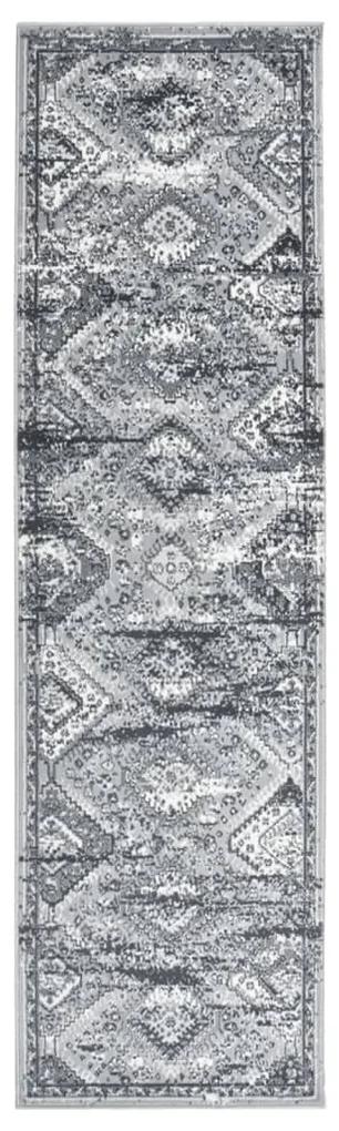 332108 vidaXL Běhoun BCF orientální šedý 100 x 350 cm
