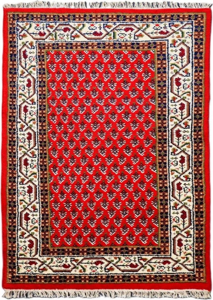 Asra, Kusový ručně tkaný koberec Mir red, 90x160, červená, ložnice