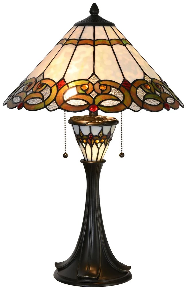 Stolní Tiffany lampa Bretzel – Ø 40*61 cm