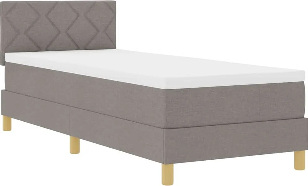 Postel s boxspringem s polštářem Taupe 80 x 200 cm textil 3338955