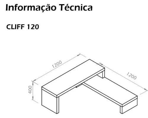 Bílý variabilní TV stolek TemaHome Cliff Walnut