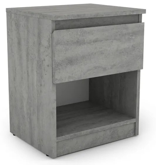 Skříňka/noční stolek Carlos 401S, šedý beton