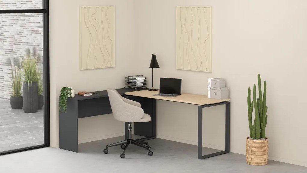 Přístavný stůl Sigal 150 x 40 cm, šedá