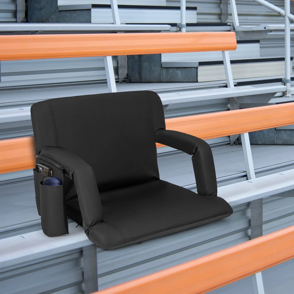 Costway Skládací stadionové sedadlo Polstrované stadionové křeslo s 6