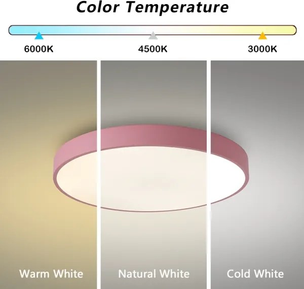 Brilagi - LED Stropní svítidlo POOL LED/60W/230V 3000/4000/6000K 50 cm růžová