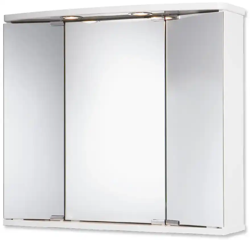 Jokey MDF skříňky FUNA LED Zrcadlová skříňka (galerka) - bílá - š. 68 cm,  v. 60 cm, hl. 22 cm 111913320-0110 | BIANO
