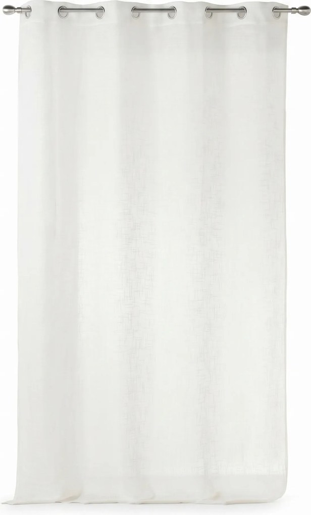 Záclona na kroužcích HALTONA NATURAL, 140 x 280 cm, efekt lnu