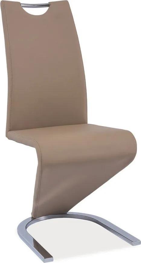 Casarredo Jídelní čalouněná židle H-090 tmavě béžová/chrom