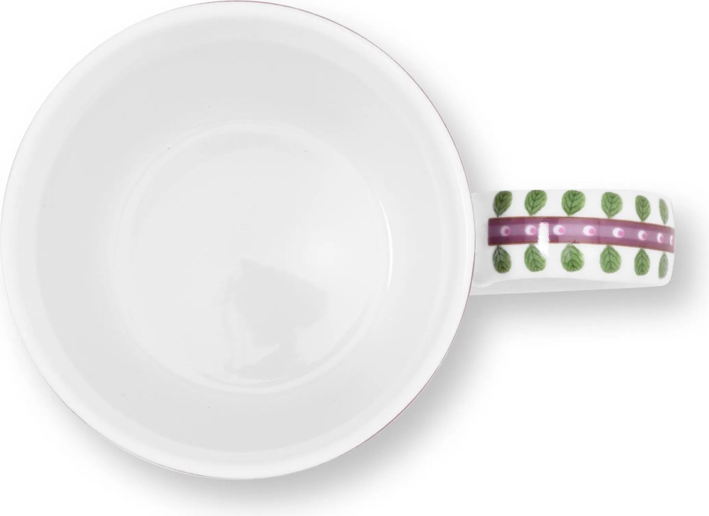 Pip Studio Lily & Lotus hrnek 350ml, lila (Porcelánový hrnek)