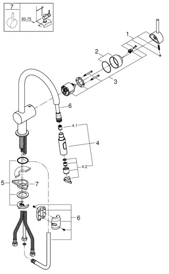 GROHE 32321002 - Dřezová baterie A lesklý chrom