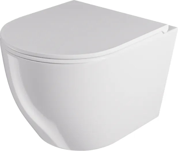 UPTrend Závěsný WC komplet bez příruby MILAGRO VORTEX TR2210R včetně Soft-Close sedátka, bílá lesk
