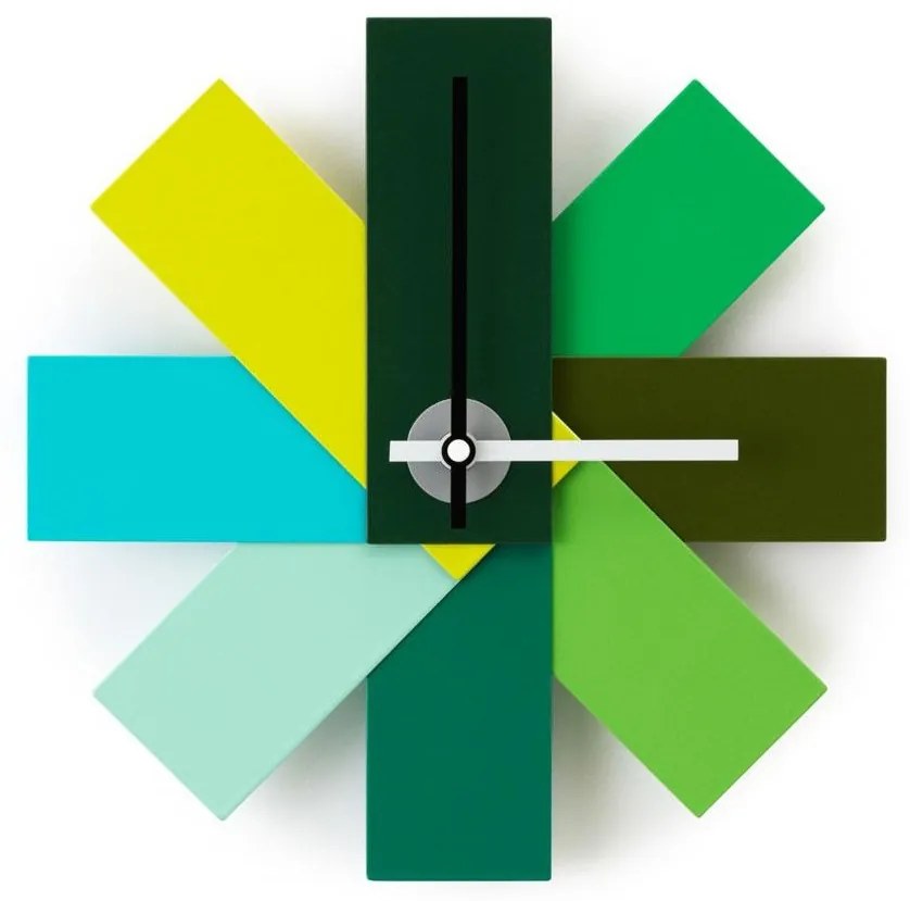 Normann Copenhagen - Nástěnné hodiny WATCH ME zelené - VÝPRODEJ (SHR)