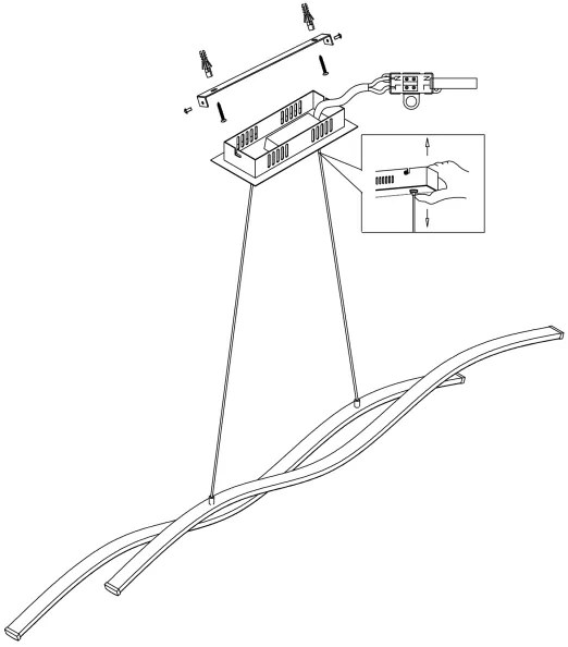 Eglo 96104 - LED lustr LASANA 2 2xLED/14W/230V