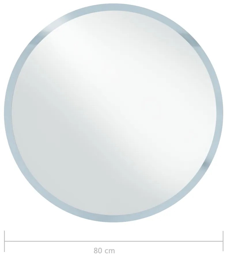 Koupelnové zrcadlo s LED osvětlením | 80 cm