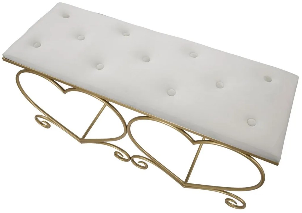 Designová lavice Efthymia 105 cm krémová