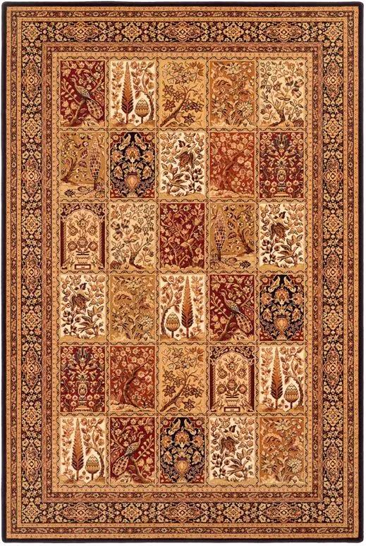 Agnella vlněný koberec Isfahan Timor černý Rozměr: 240x340 cm