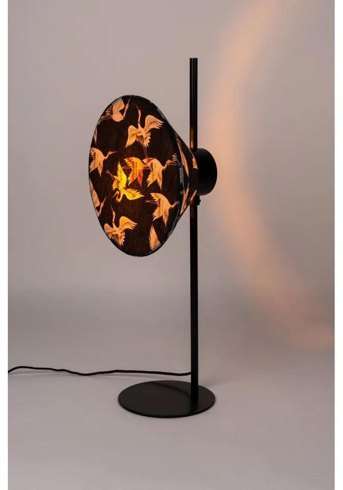 Černá stolní lampa s textilním stínidlem (výška 71 cm) Jaylee – White Label