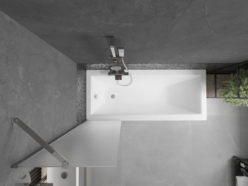 Mexen Next, vanová zástěna 1-křídlová 50 x 150 cm, fixní křídlo, 6 mm námraza sklo, chromový profil, 895-050-000-00-30-01