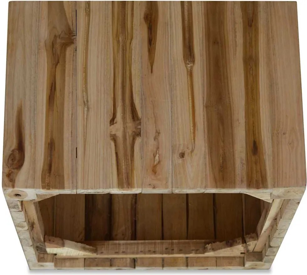Konferenční stolek, pravý teak, 50x50x35 cm 244555