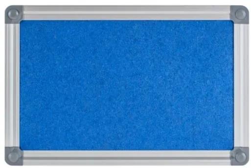 Textilní nástěnka AVELI modrá v hliníkovém rámu 45x60 cm