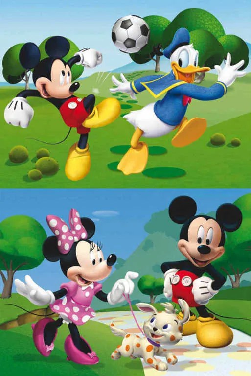 DINO DŘEVO Kostky obrázkové Mickey Mouse set 12ks kubus *DŘEVĚNÉ HRAČKY* dn641174