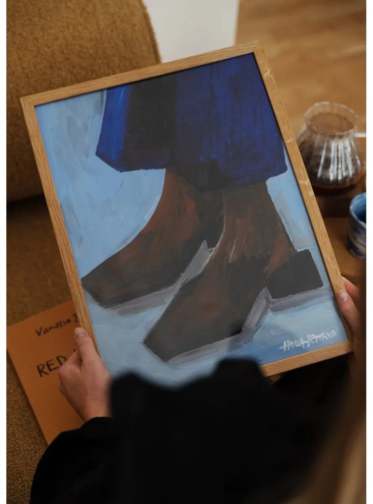 The Poster Club Plakát Boots and Blues by Hanna Peterson 30x40 cm