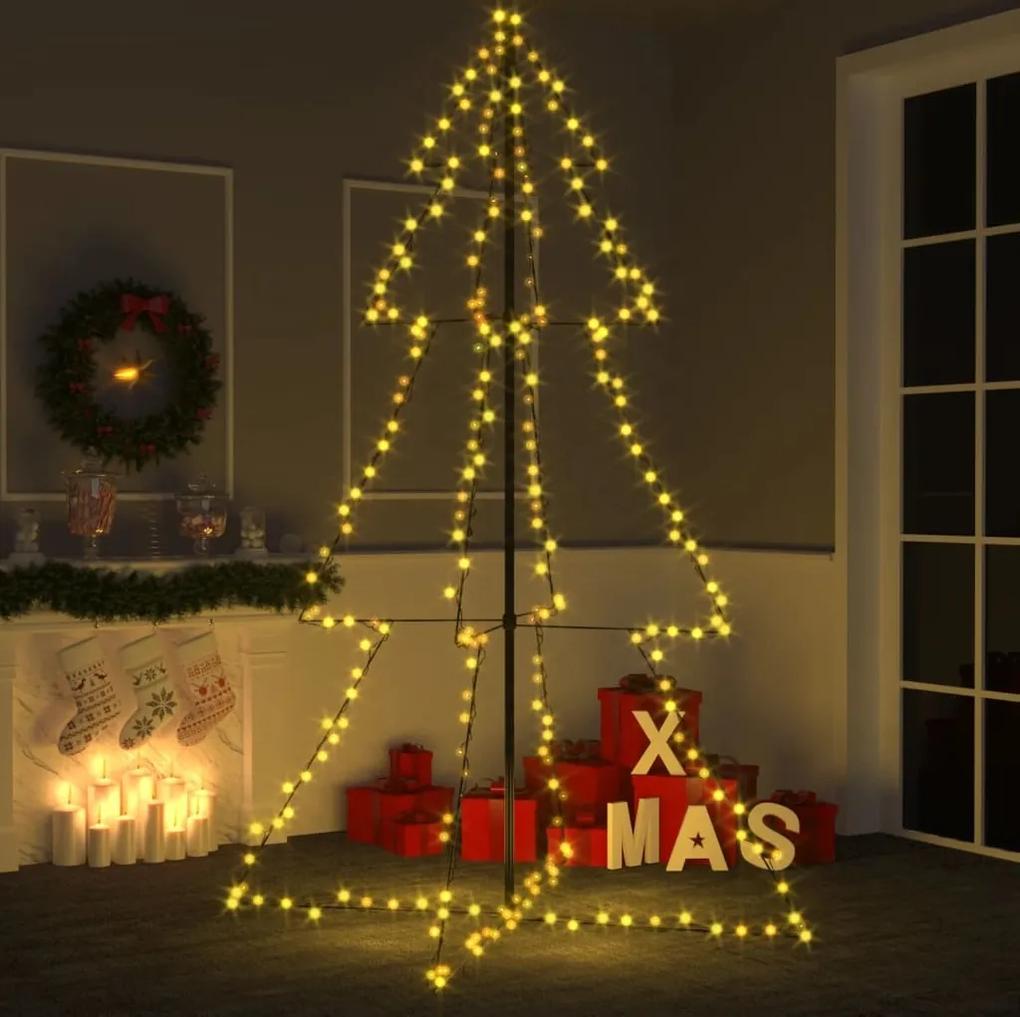 vidaXL Vánoční stromek kužel 240 LED diod dovnitř i ven 118 x 180 cm [328585] Barva: Teplá bílá