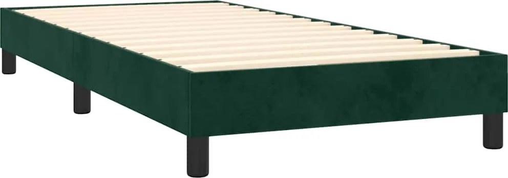 Box spring postel s matrací tmavě zelená 80 x 200 cm samet 3127520