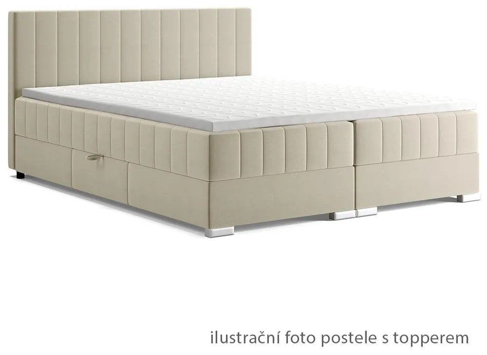 Postel dvoulůžko BOXSPRING EDIT + topper v ceně | 180x200 | VÝBĚR TKANIN