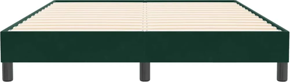 Postel Box Spring bez matrace tmavě zelená 160x210 cm samet 3315834