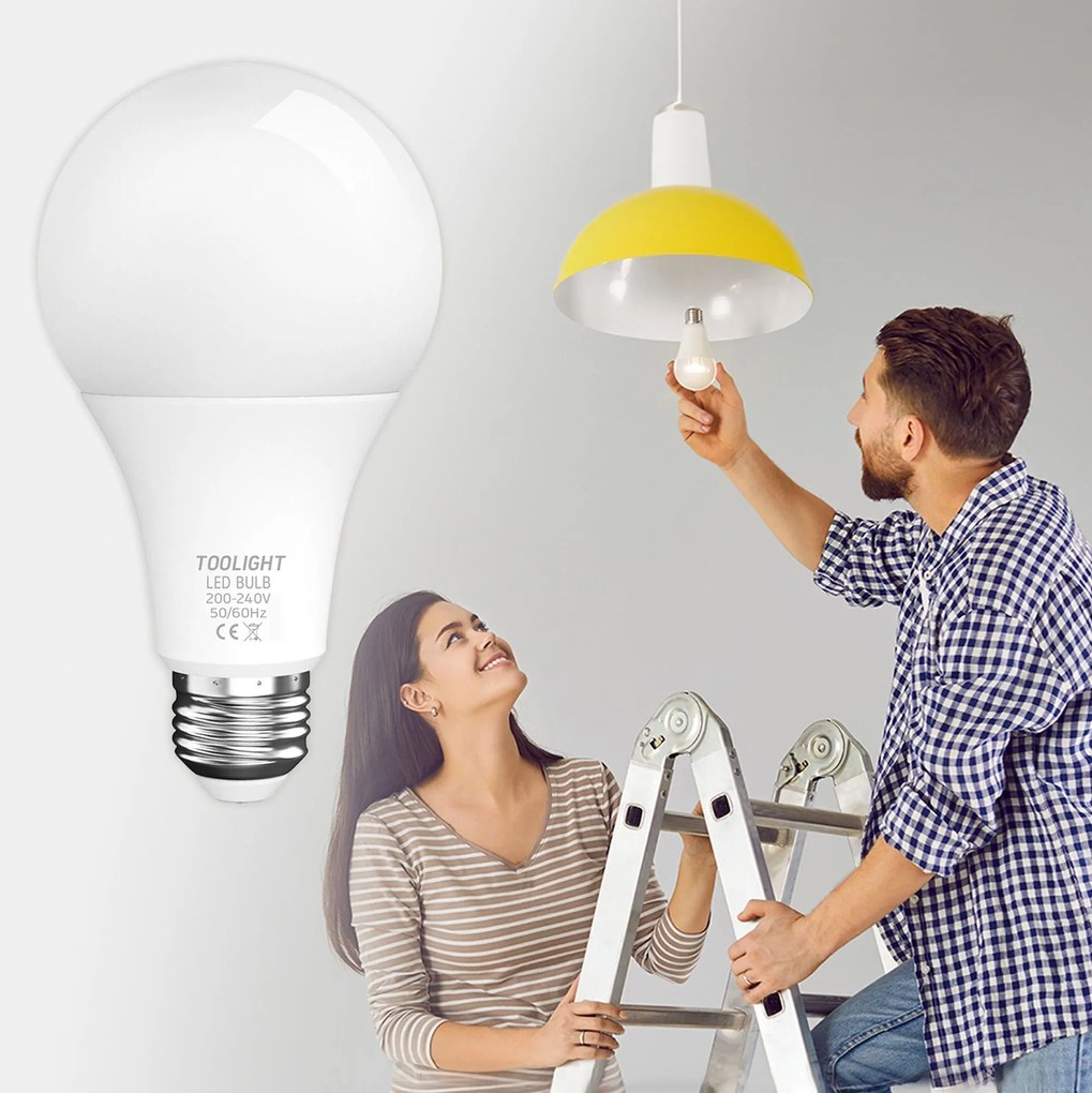Toolight Toolight, LED žárovka E27, 15W, 1200lm, 6000K studená bílá, RSL031, OSW-20016