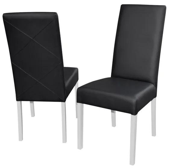 Židle JK2, Barva dřeva: bílá, Potah: ekokůže Soft 017