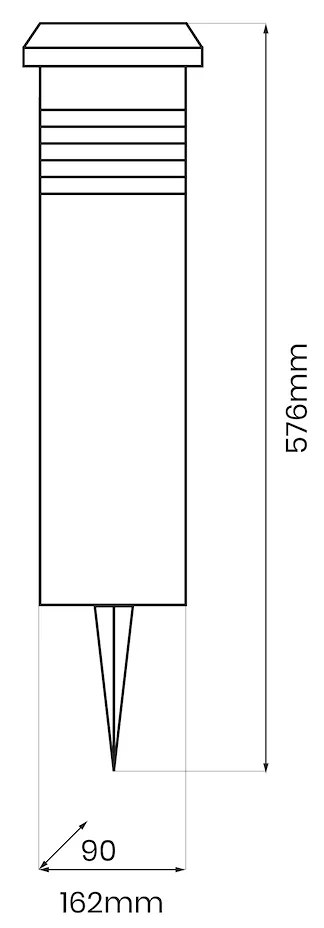 Exteriérové solární zapichovací svítidlo Johny, 1x černé plastové stínítko