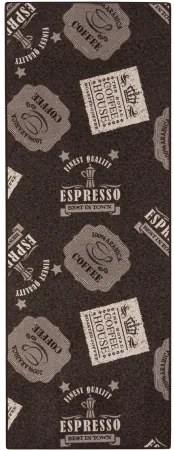Koberce Breno Kusový koberec COFFEE PATTERN 44, Hnědá, Vícebarevné, 67 x 180 cm