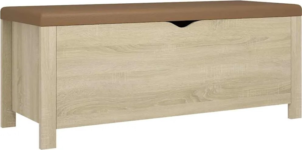 Úložný box s poduškou dub sonoma 105x40x45cm kompozitní dřevo 326771