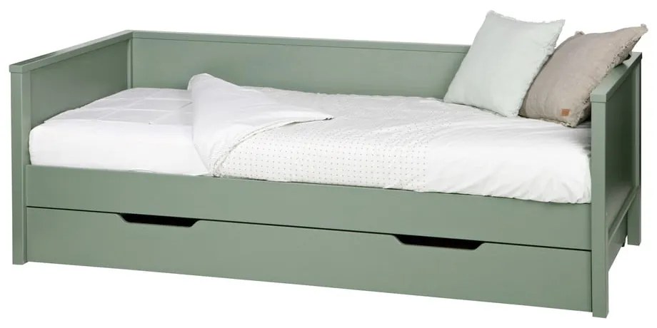 Zelená postel/sofa WOOOD Nikki, 200 x 90 cm