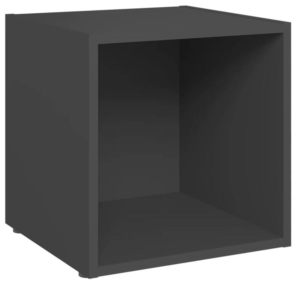 TV stolky 2 ks šedé 37 x 35 x 37 cm dřevotříska - Default Title